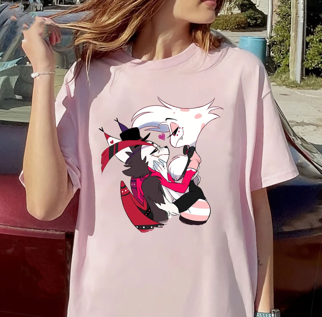 Husker Dust and Angel Dust Cute T-shirt, Hazbin Hotel Husker Angel Dust ...