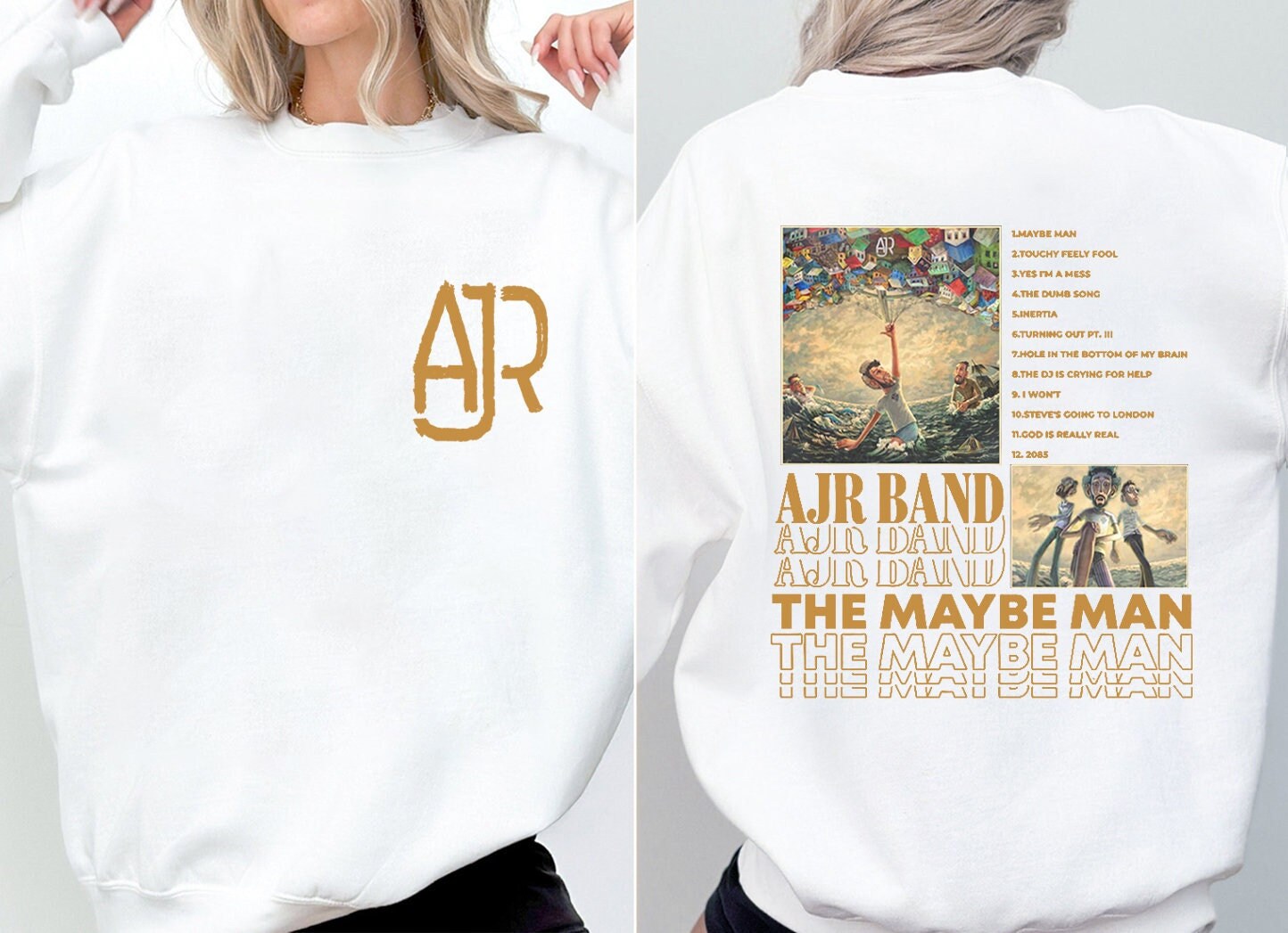 The Maybe Man 2side Tour 2024, AJR Album 2024 T Shirt sold by Frog ...