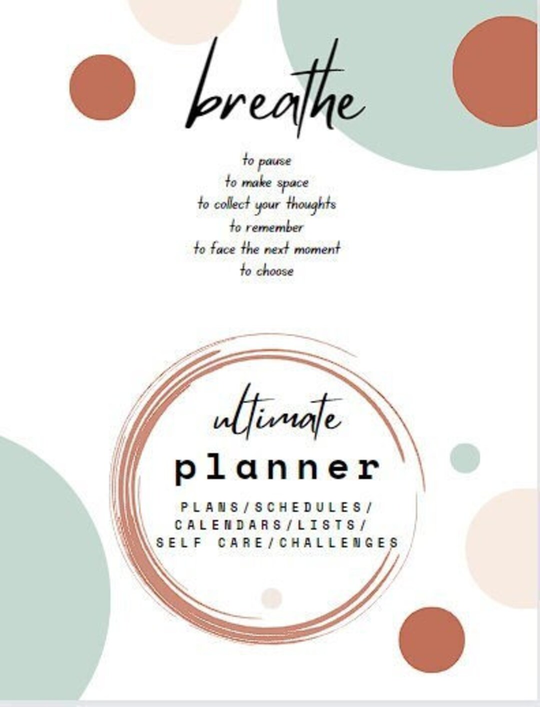 Self-care Monthly Calendar and Planner - Etsy