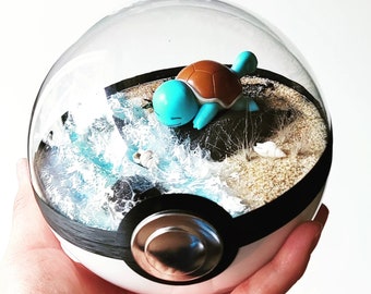 SQUIRTLE (large 5.5inch) Pokeball Diorama Terrarium Pokémon - Etsy