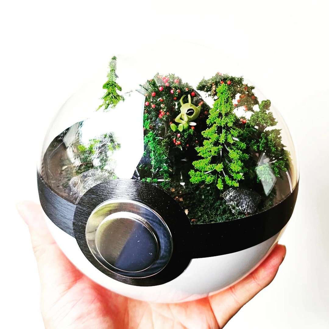 Fan Art CELEBI (SPECIAL EDITION 6.3inch) Pokeball Diorama Terrarium - Etsy