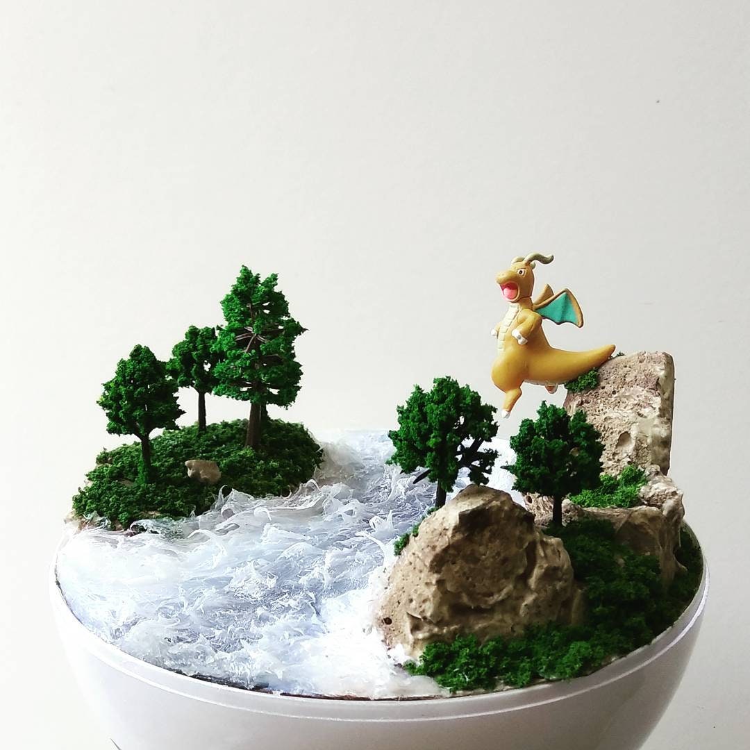 Fan Art DRAGONITE (large 5.5inch) Pokeball Diorama Terrarium - Etsy