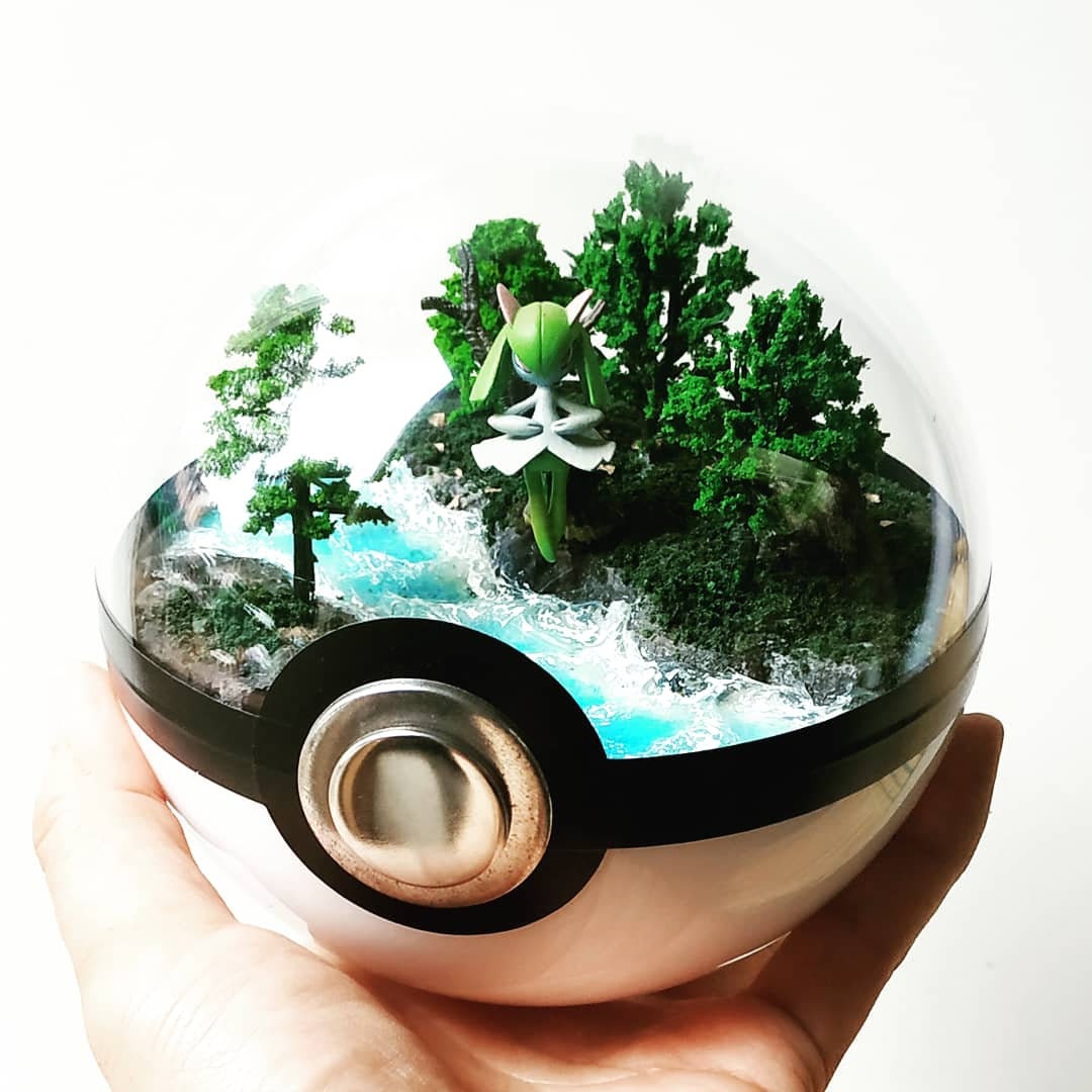Kirlia Large 5 5inch Pokeball Diorama Terrarium Etsy