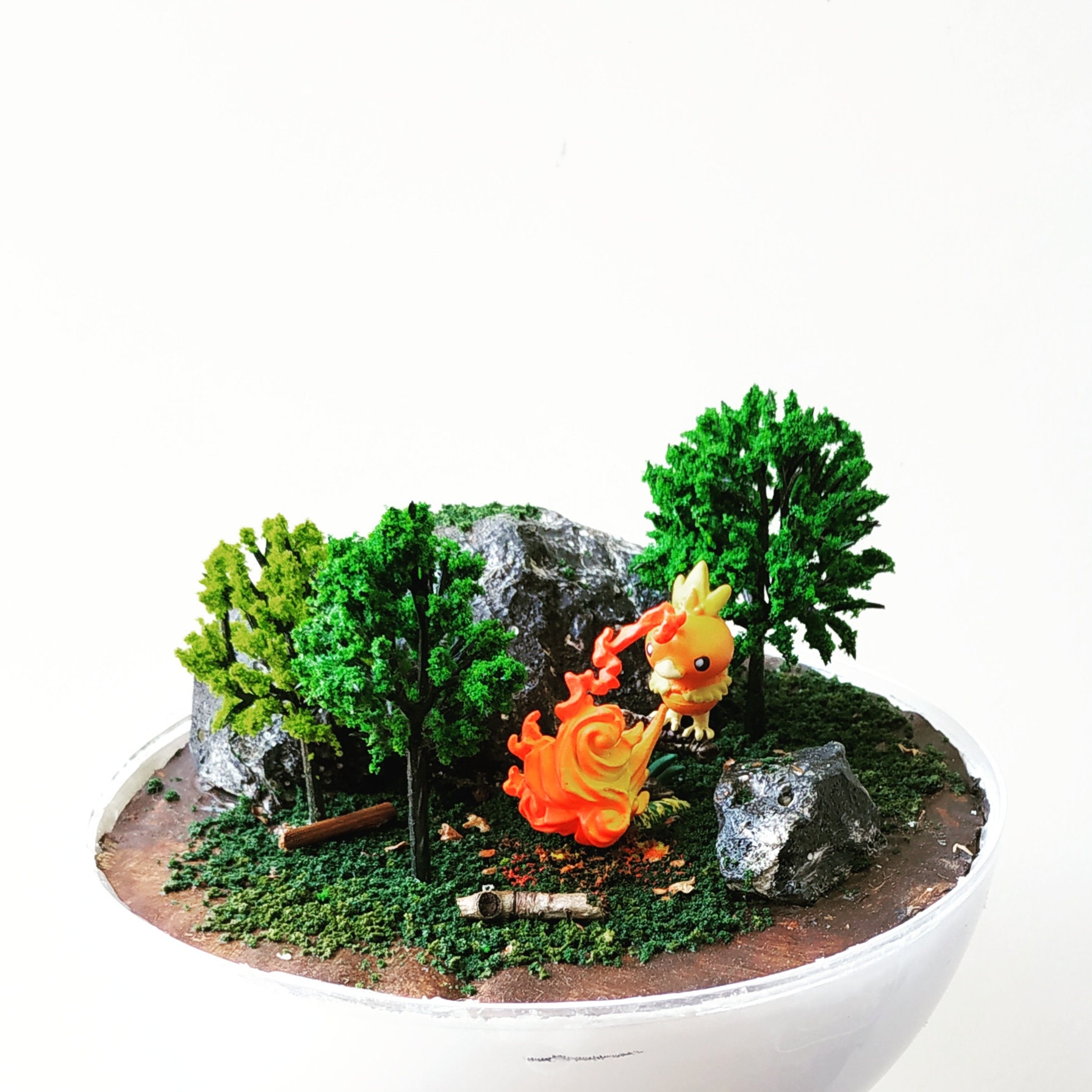 Fan Art TORCHIC (large 5.5inch) Pokeball Diorama Terrarium - Etsy
