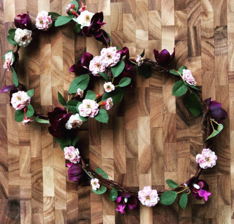 Custom Flower Crown Solid Ring nonadjustable. Silk | Etsy