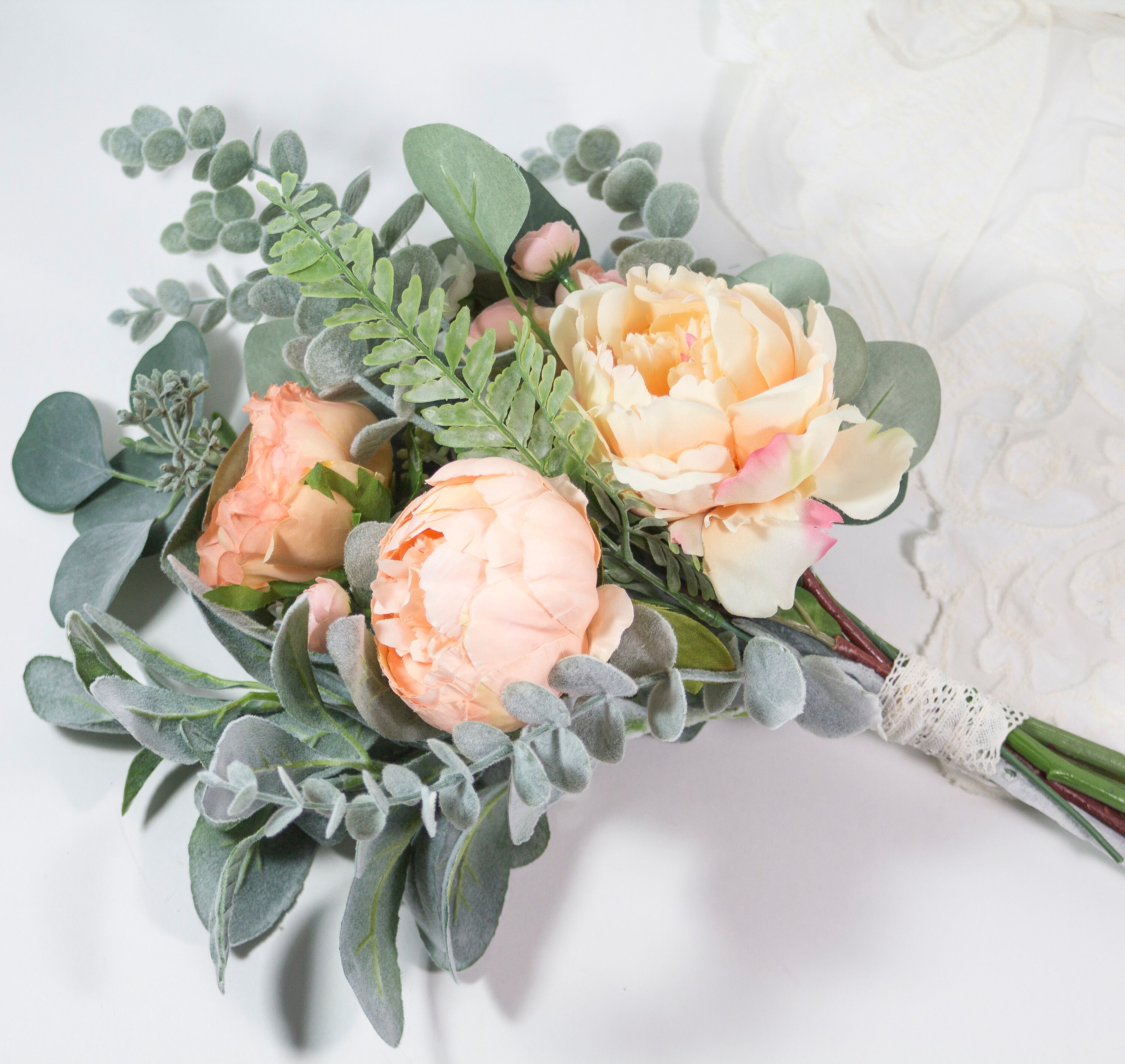 Peach Peonies Bouquet