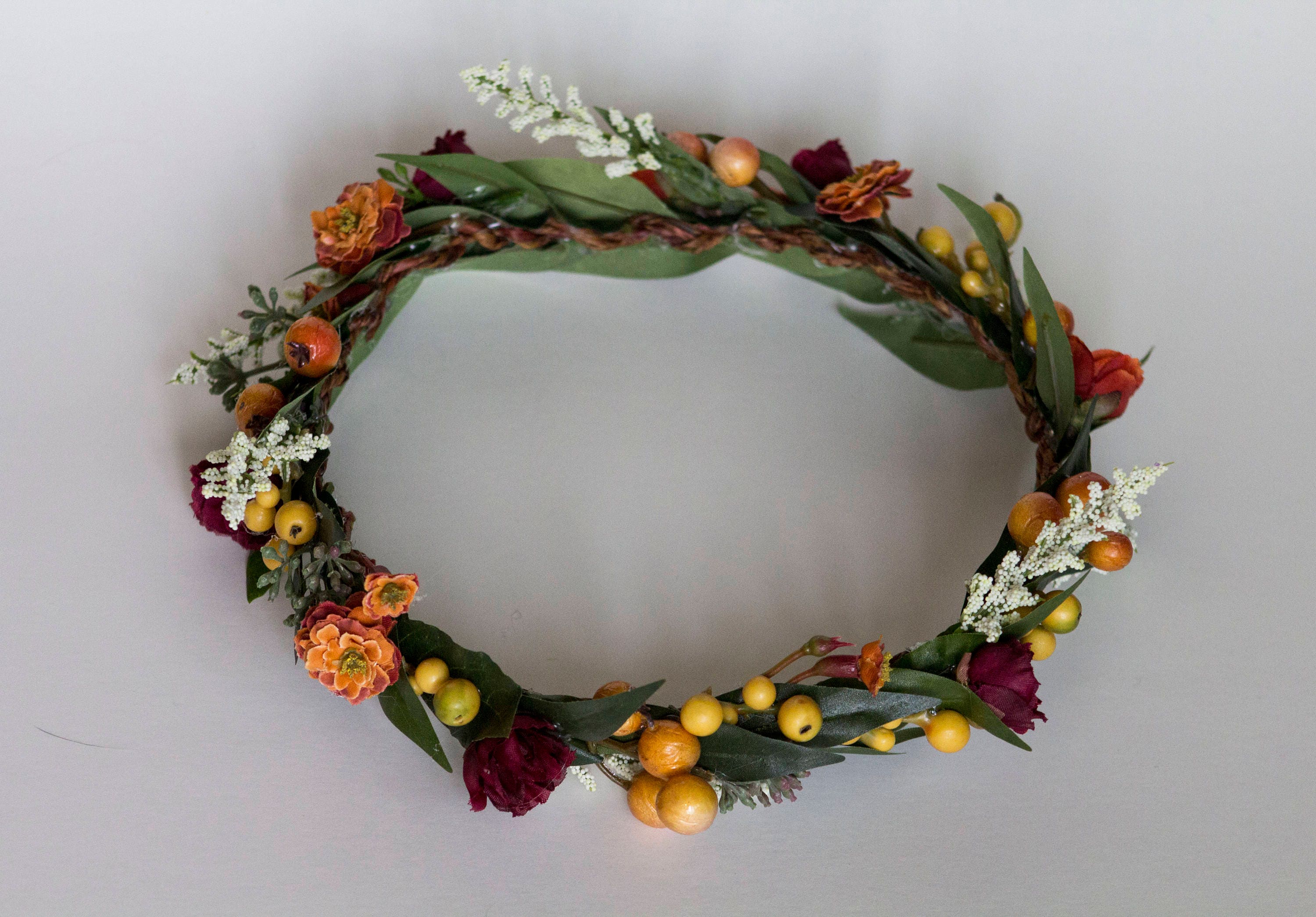 Custom Flower Crown Solid Ring nonadjustable. Silk | Etsy