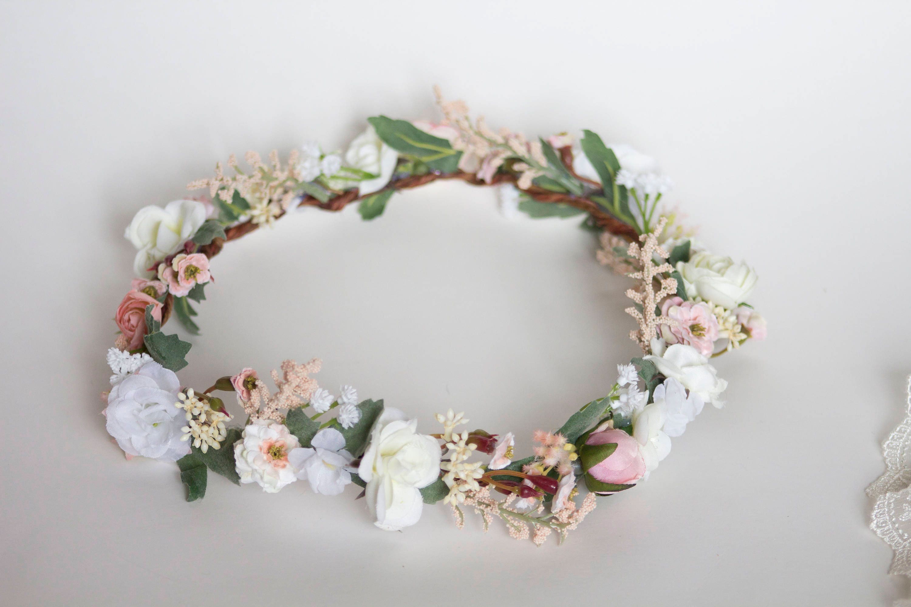 Custom Flower Crown Solid Ring nonadjustable. Silk | Etsy