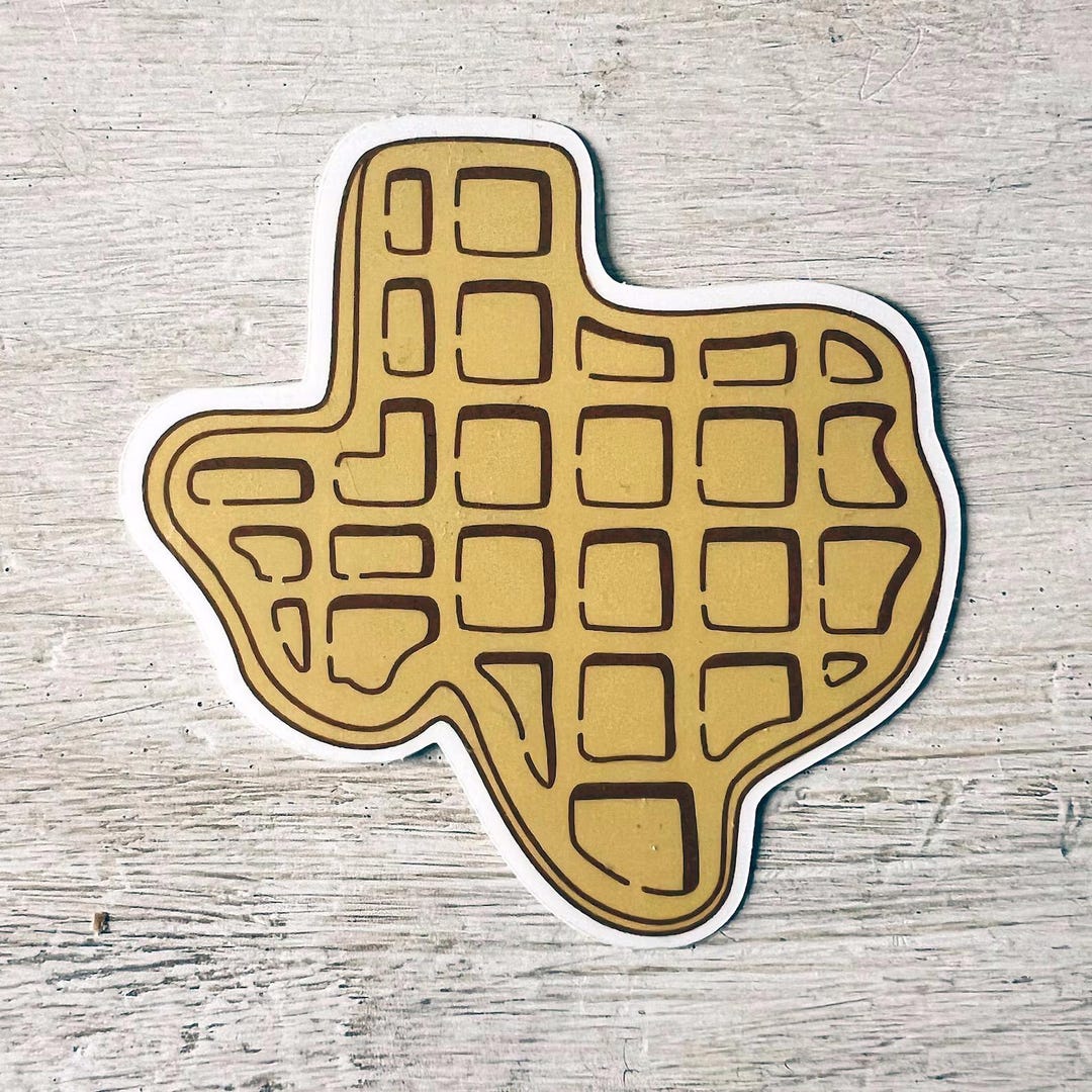 Texas Waffle Die Cut Sticker - Etsy