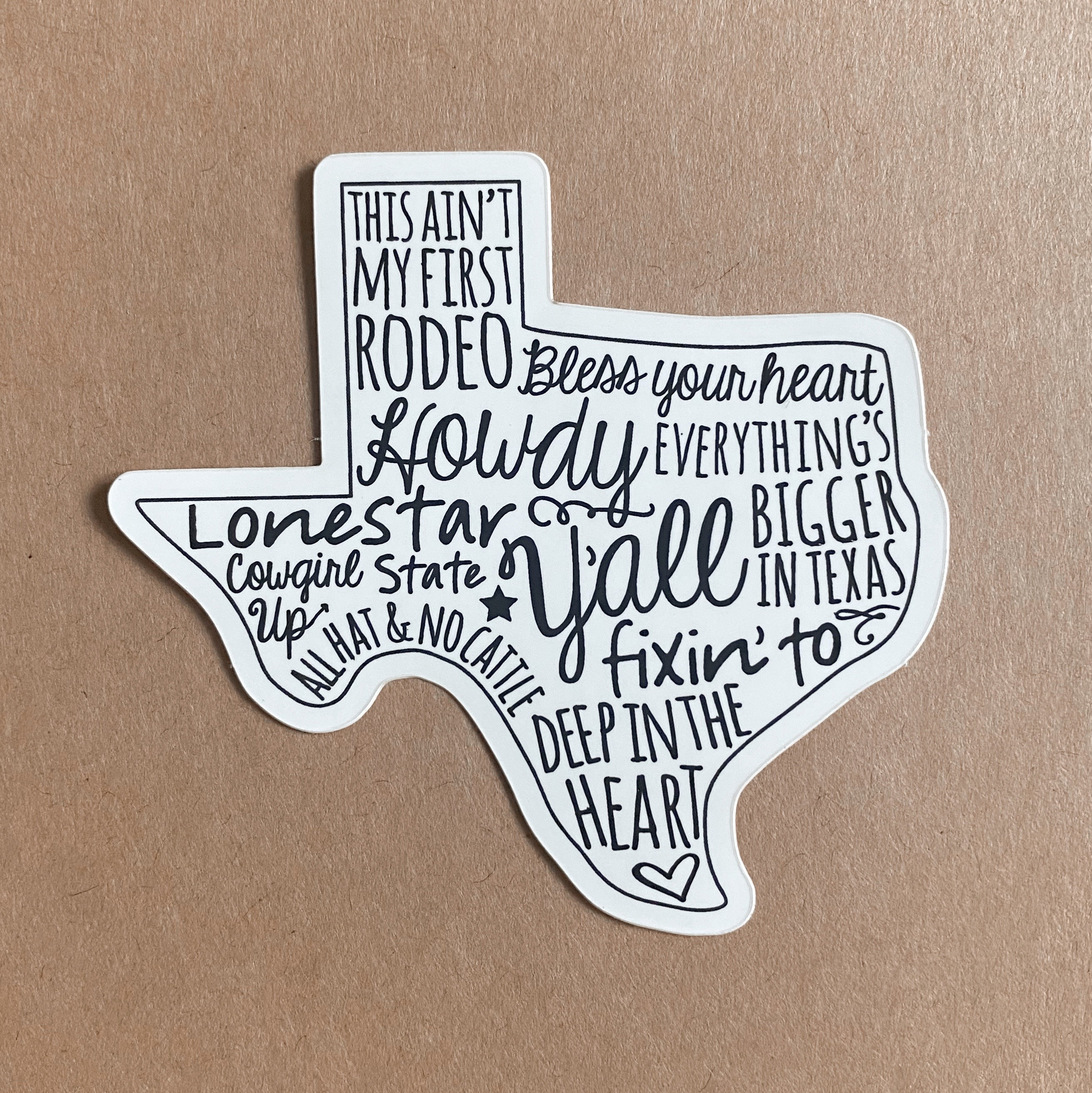 Texas Die Cut Sticker Pack - Etsy