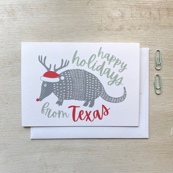 Texas Christmas Card - Etsy