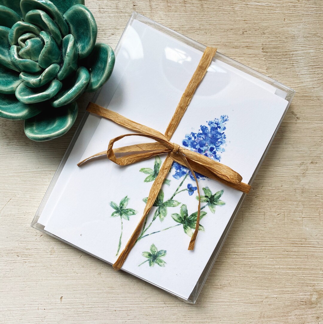 Texas Bluebonnet & Wildflower Collection Note Card Set - Etsy