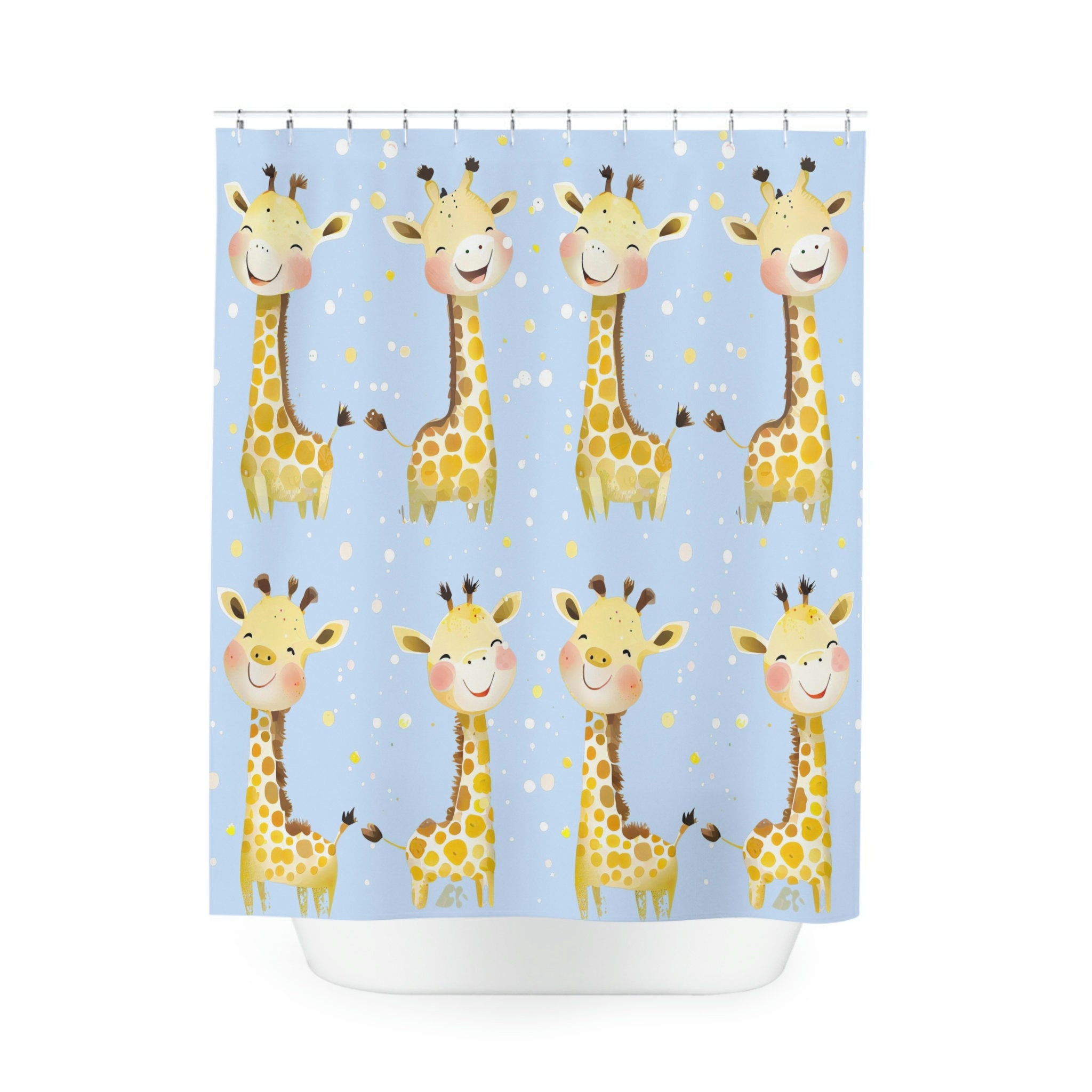 Happy Giraffes Shower Curtain Fun and Colorful Bathroom Decor, Make a ...