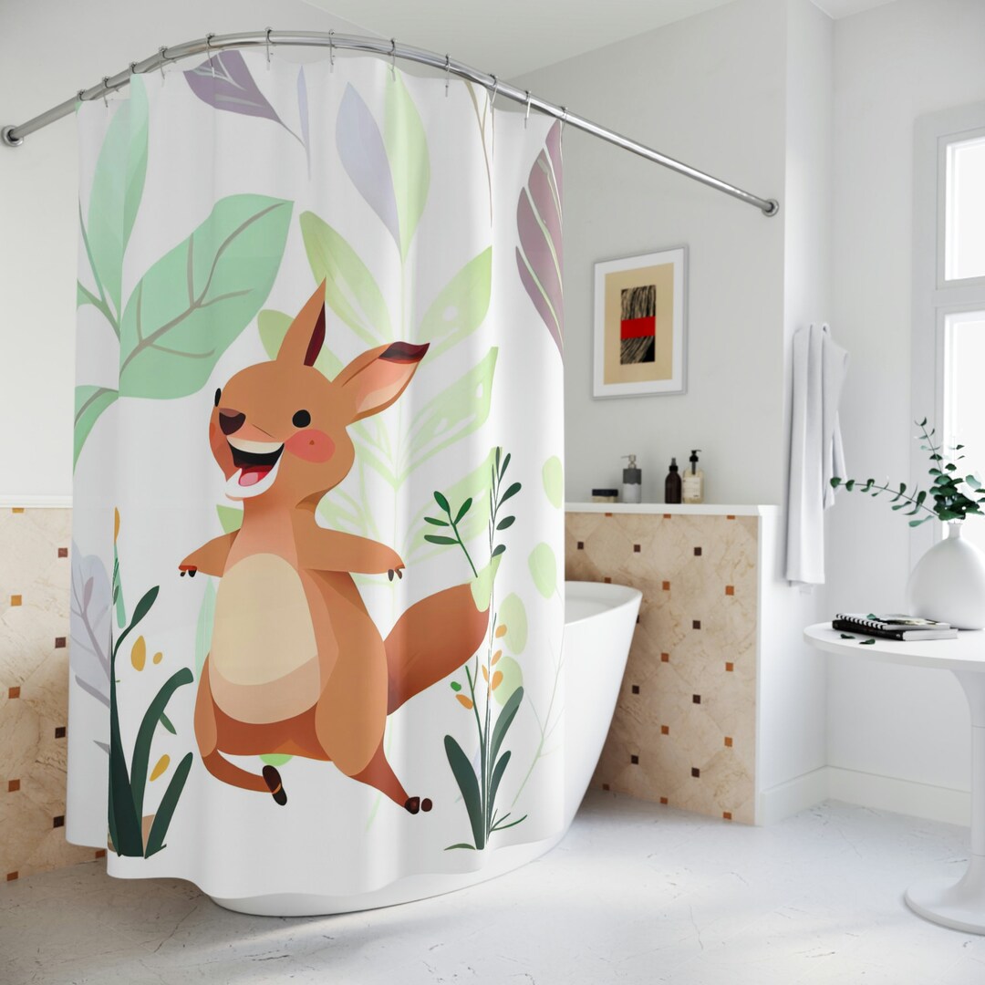 Hop Into a Happy Shower With Our Kangaroo Curtain, Kangaroo-riffic Add ...