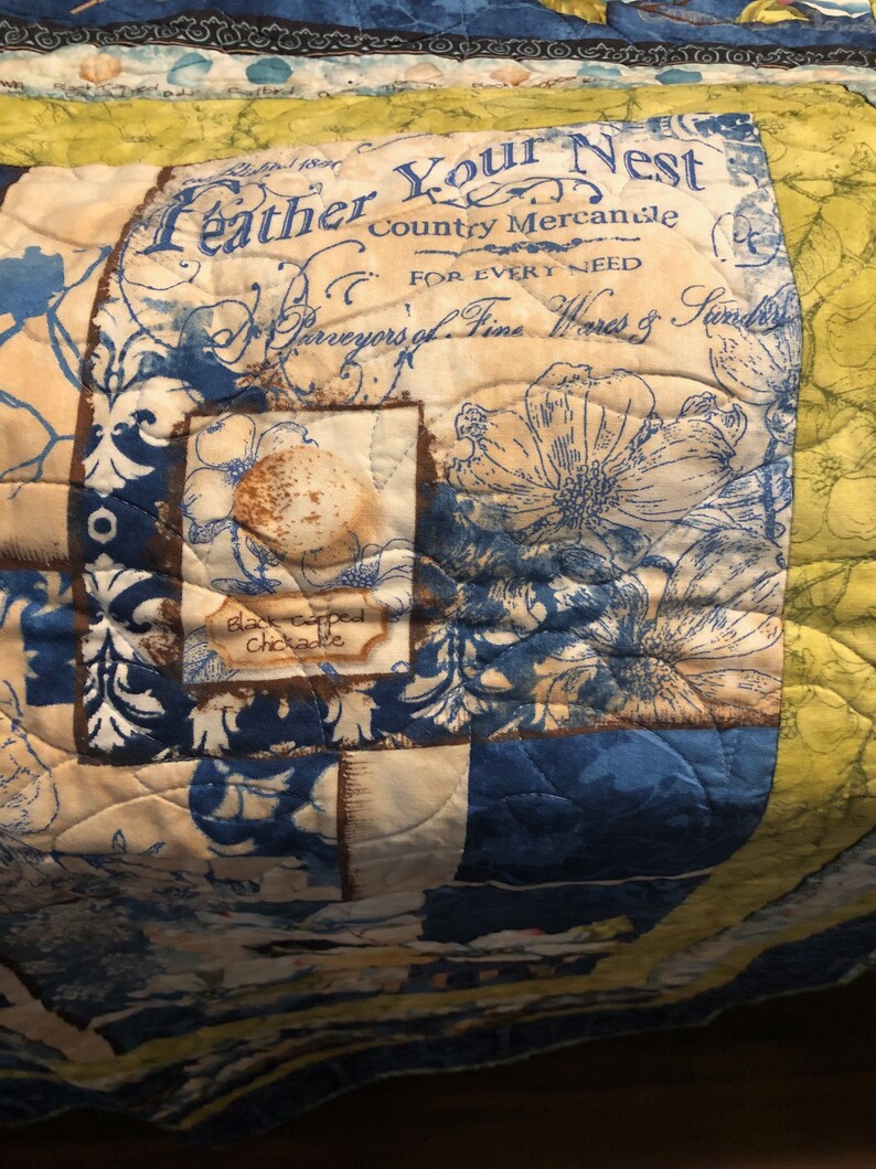 Feather Your Nest Quilt Bird Themed Quilt Professional Etsy