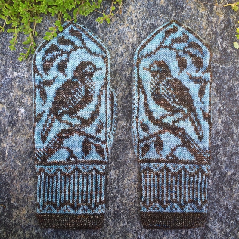 PDF Knitting Pattern - Songbird Mittens - Etsy