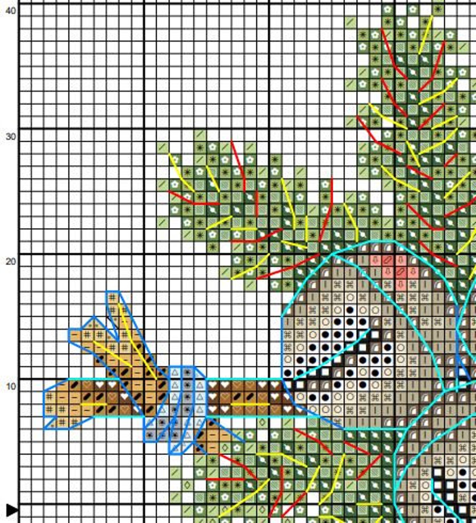 Cross-stitch Scheme New Year Star Embroidery Pattern PDF - Etsy