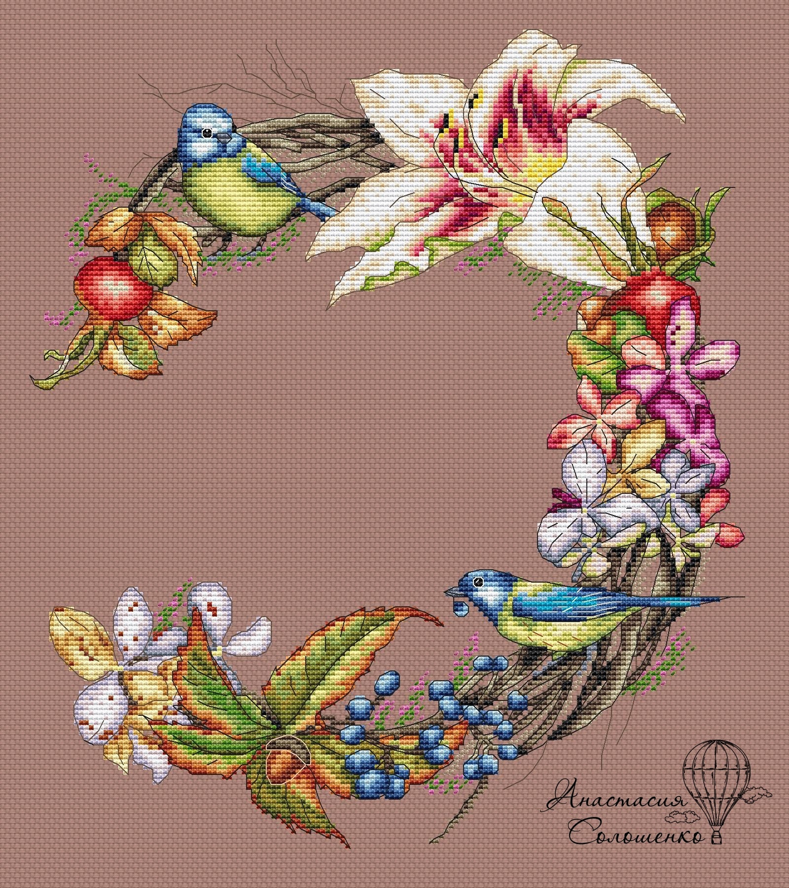 Cross-stitch Scheme Notes of Autumn Embroidery Pattern PDF - Etsy