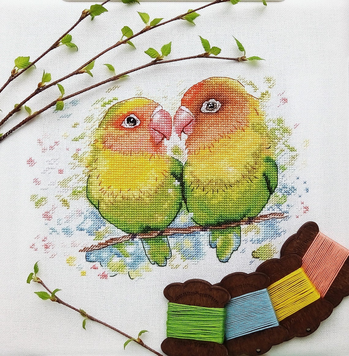 Cross-stitch Scheme "watercolor Love" Embroidery Pattern PDF - Etsy