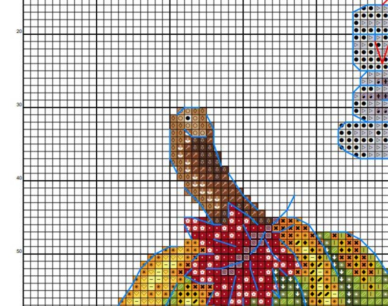 Welcome to Fall" Cross Stitch Pattern PDF – Autumn Pumpkins, Mums ...