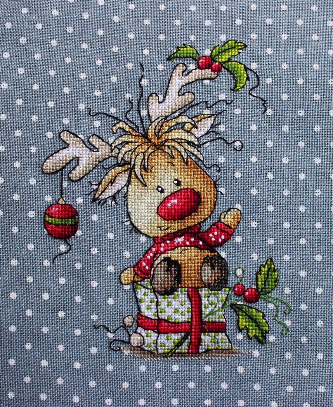 Cross-stitch Scheme Christmas Deer Embroidery Pattern PDF | Etsy