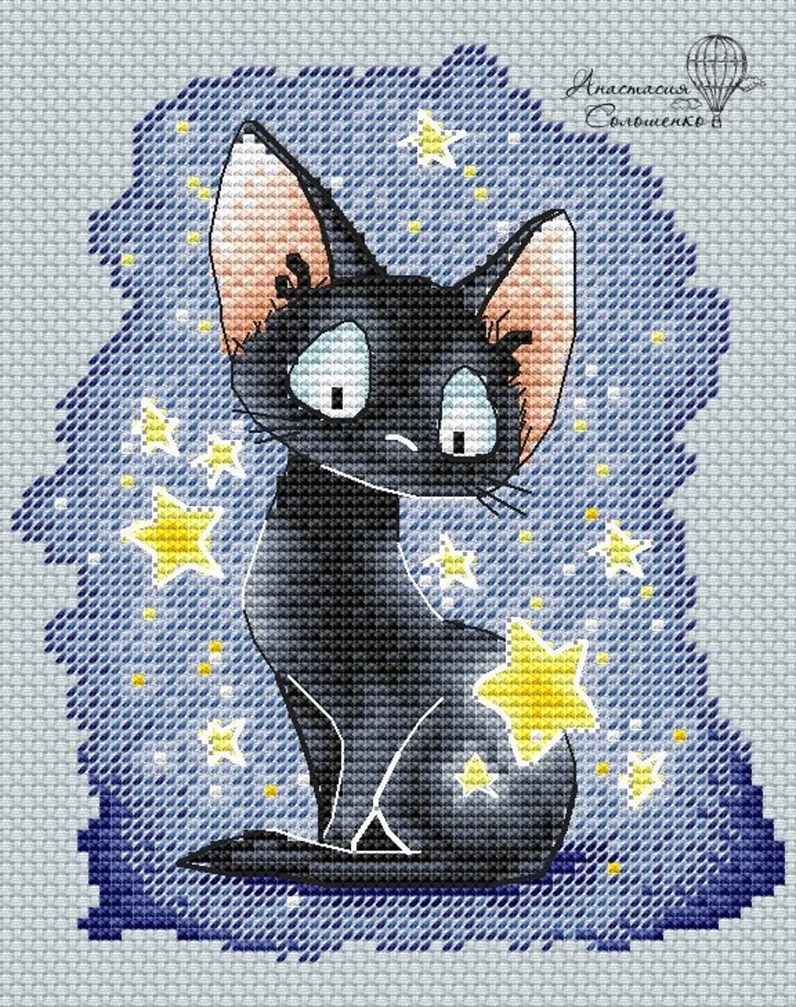 Cross-stitch Scheme Night Hunting Embroidery Pattern PDF - Etsy