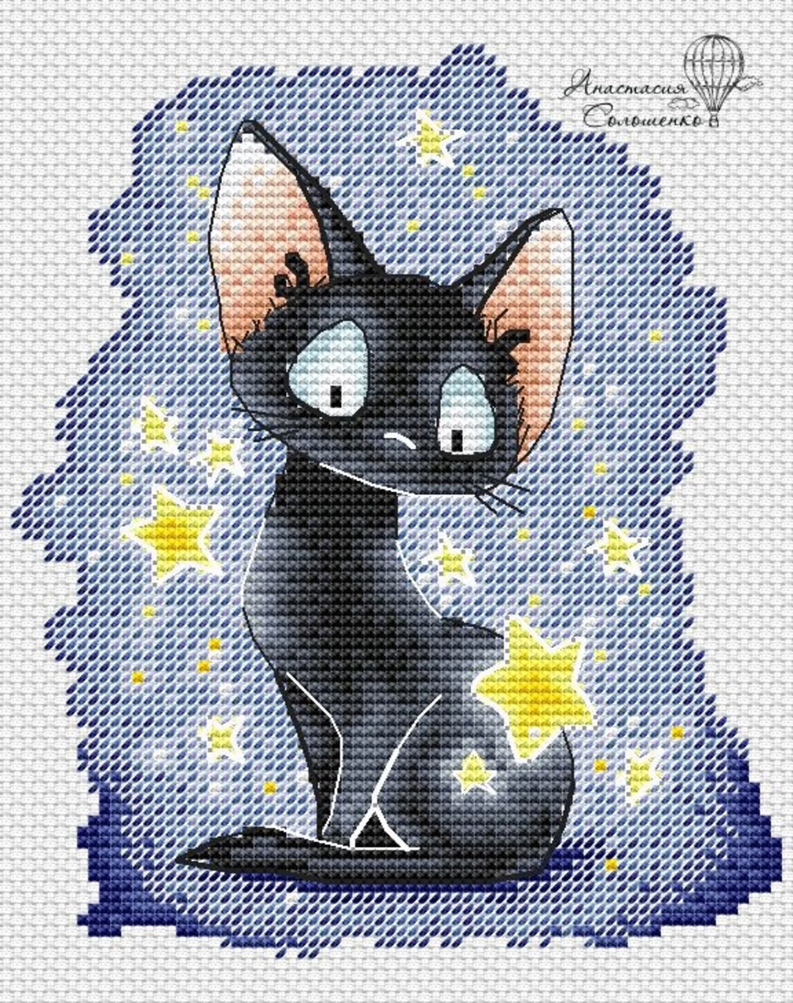 Cross-stitch Scheme Night Hunting Embroidery Pattern PDF - Etsy