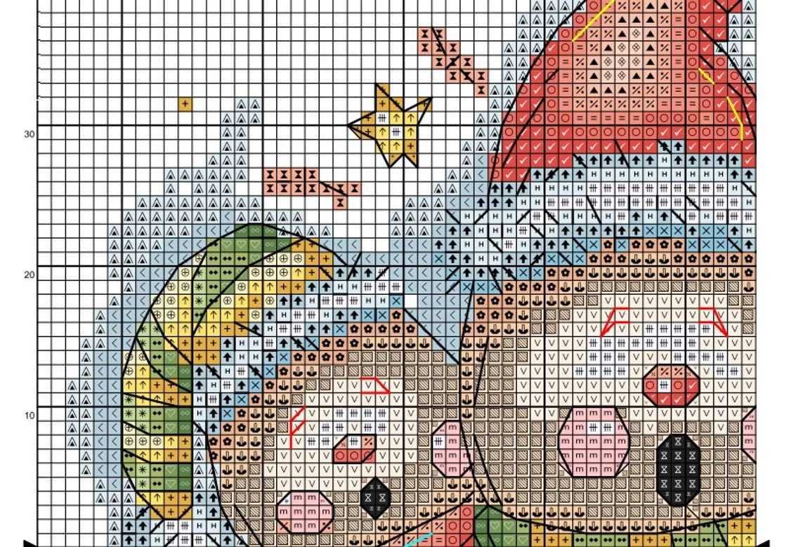 Cross-stitch Scheme Christmas Showmen Embroidery Pattern PDF - Etsy