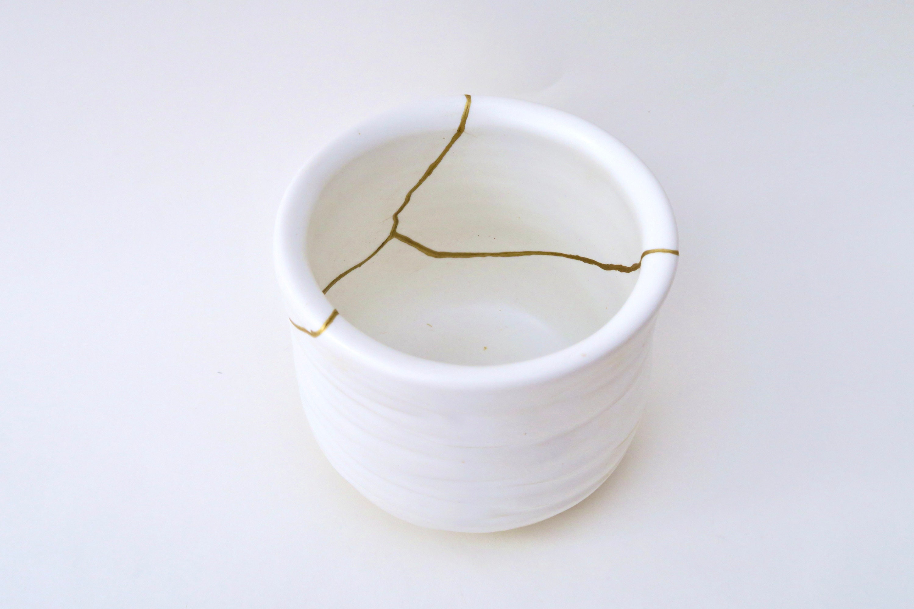22k Gold Kintsugi Pottery Kintsukuroi Tea Bowl Puro Kintsugi Repair ...