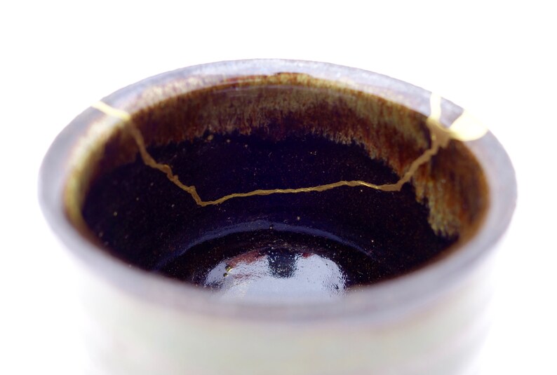 Kintsugi Pottery Kintsukuroi Tea Bowl Puro Kintsugi Traditional Repair ...