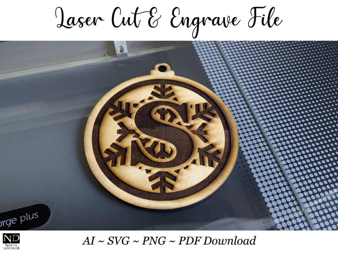 Snowflake Monogram, Laser Cut and Engrave Snowflake Monograms ...