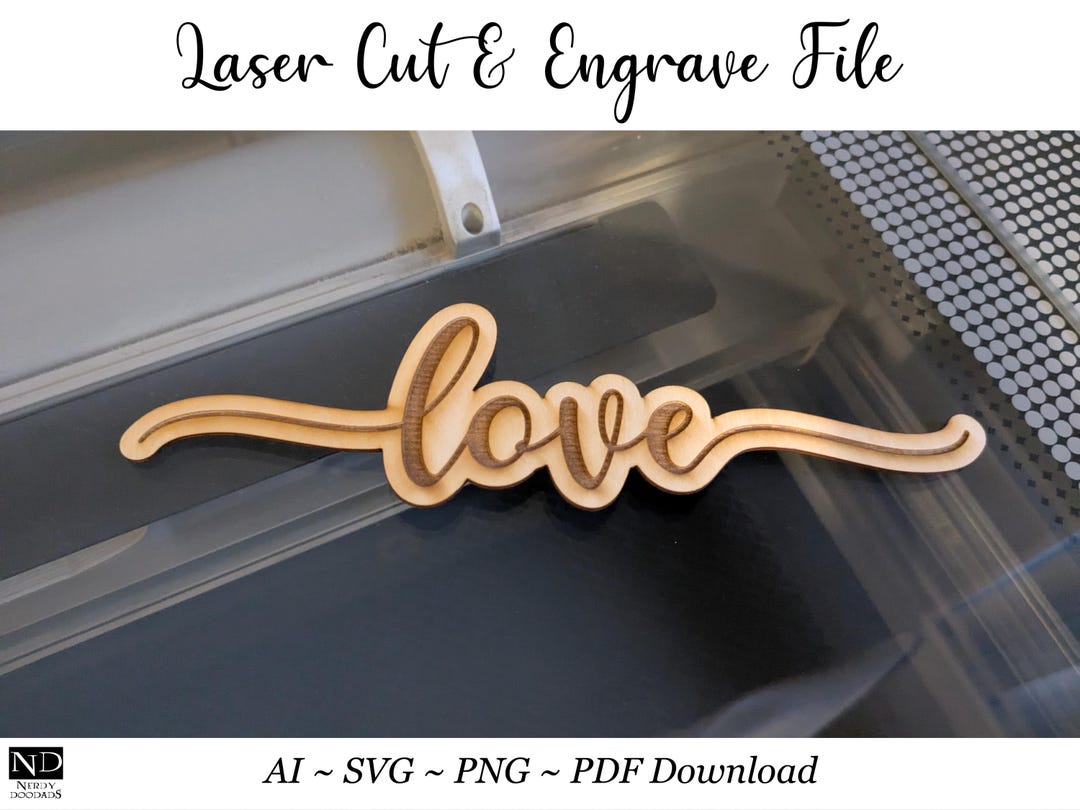 Love Cut and Engrave Laser File, Valentine's Day Decorations, Valentine ...