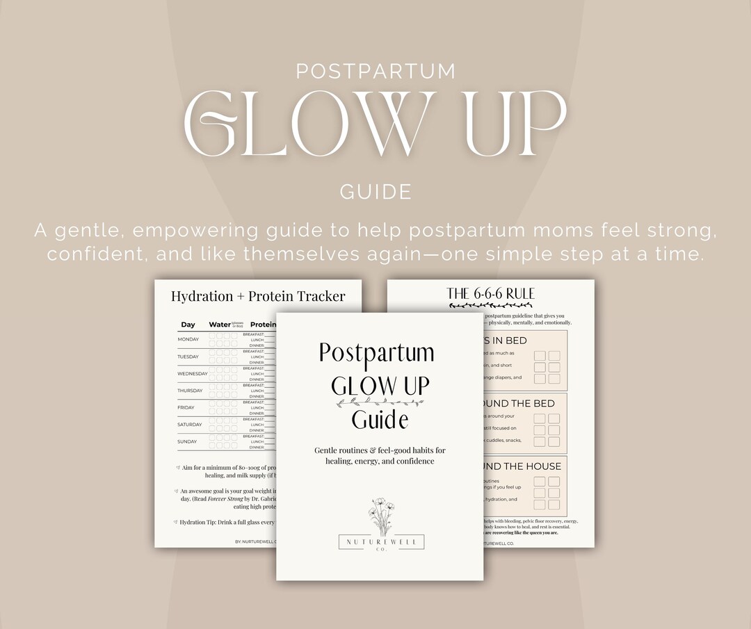 Postpartum Glow up Guide | Digital Recovery Planner for New Moms | Self ...