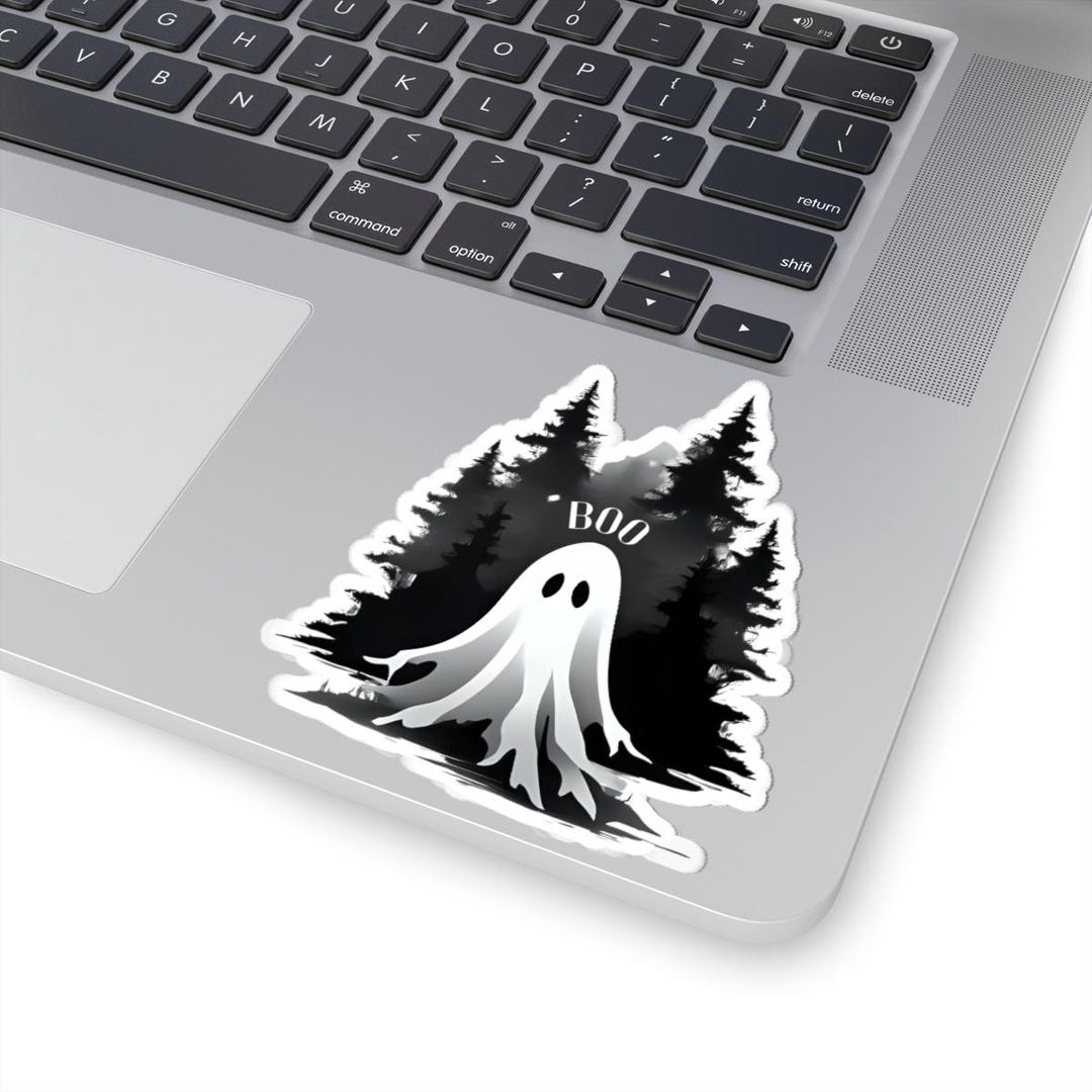Boo Ghost Kiss-cut Stickers: Spooky Halloween Decor, Laptop Decals - Etsy
