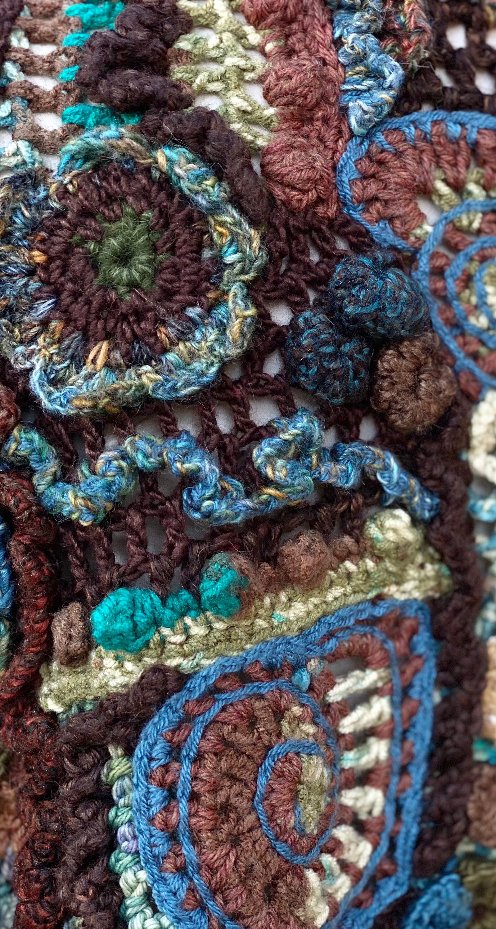 Avant-garde Freeform Crochet Cape Made With Variety of Diverse, yet ...