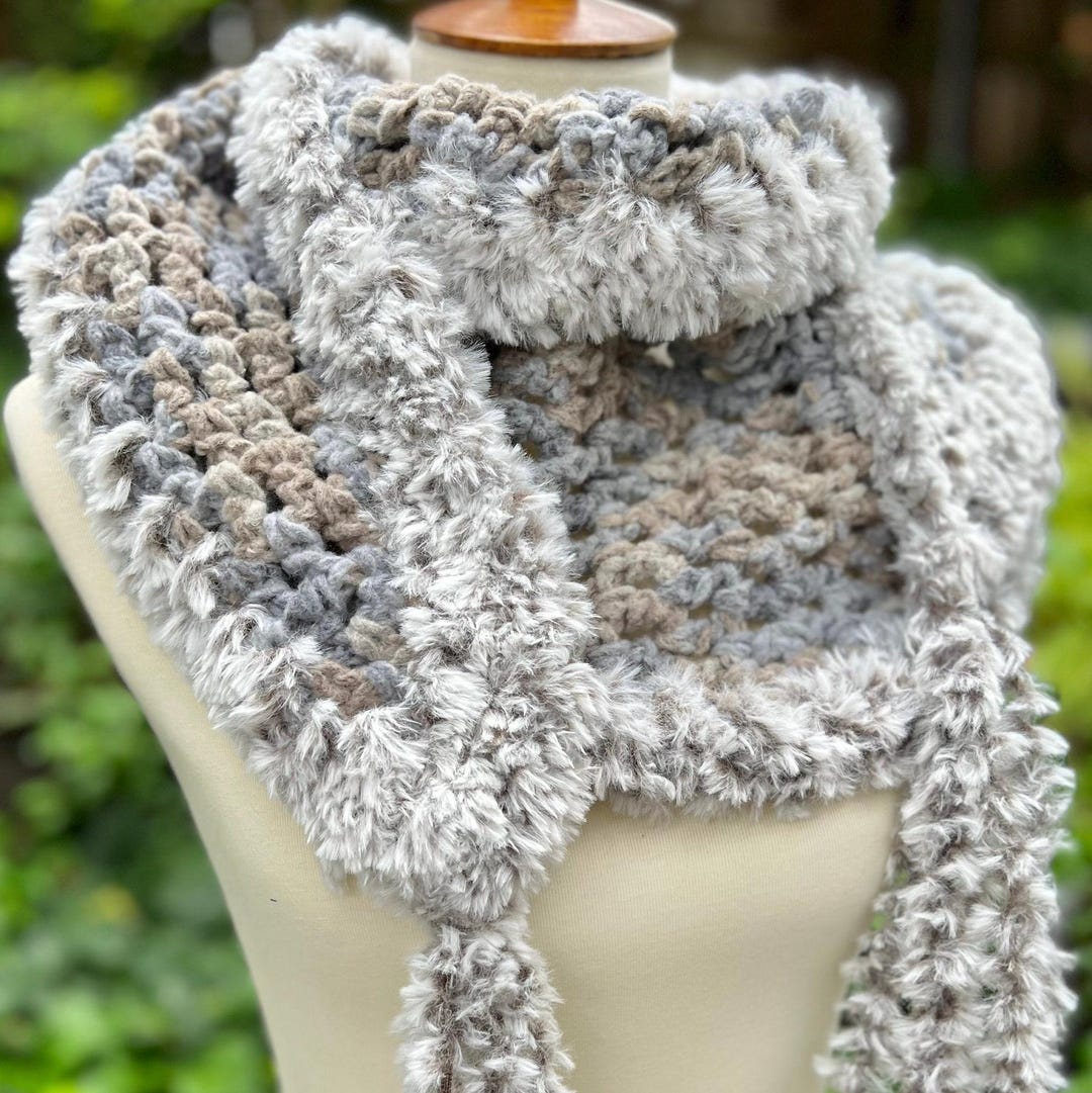 Outlander Style Faux Fur Triangle Wrap - Stylish, Unique and One of a ...
