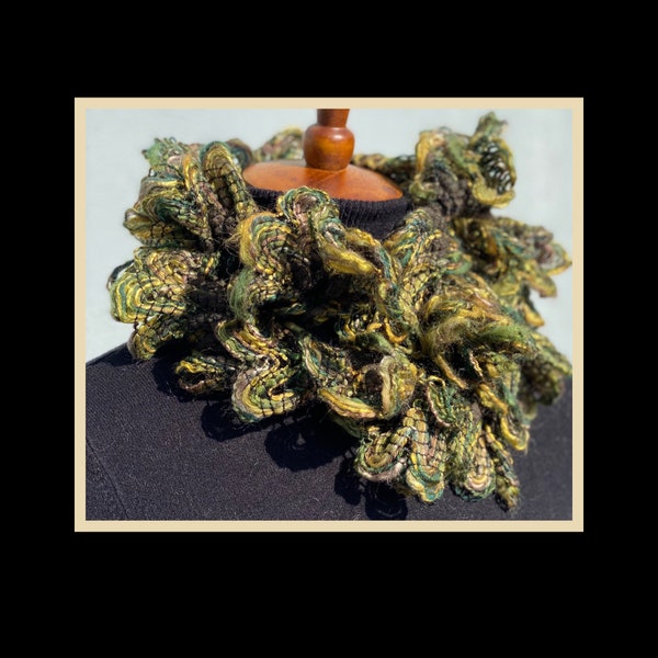 Crochet Ruffle Scarf - Etsy