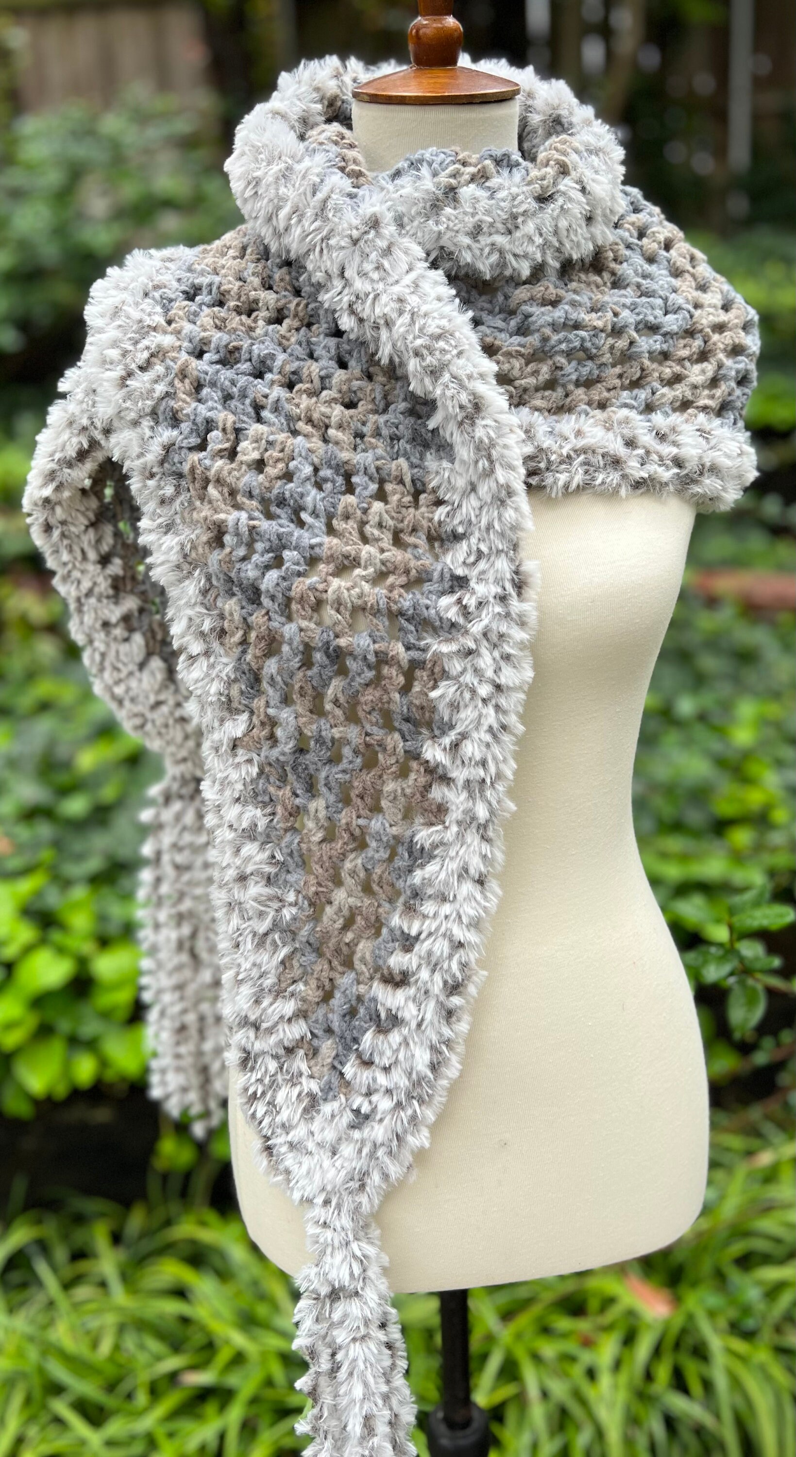 Outlander Style Faux Fur Triangle Wrap Stylish, Unique and One of a ...