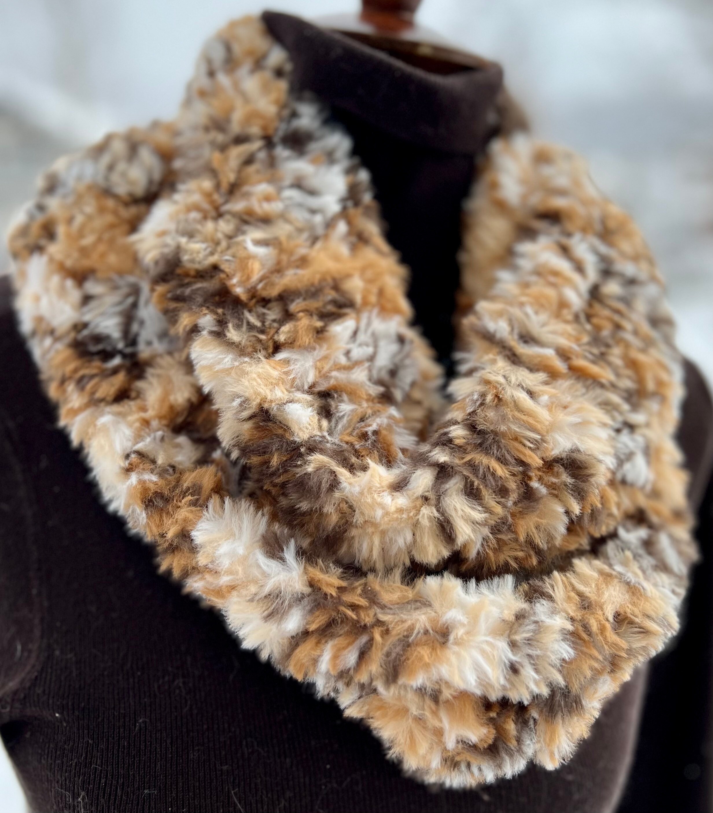 Infinity Faux Fur Cowl - Super Chic and Very Soft. Wear Wrapped a ...
