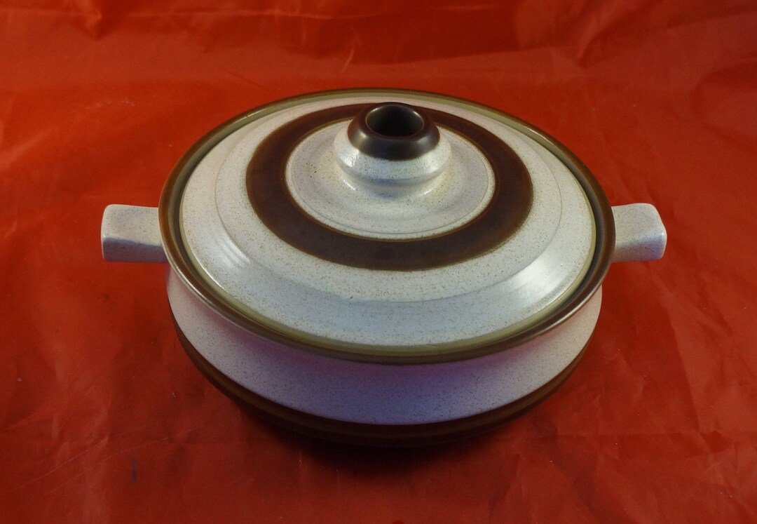 One Quart Casserole From Denby in Potter's Wheel Red Rust Pattern - Etsy