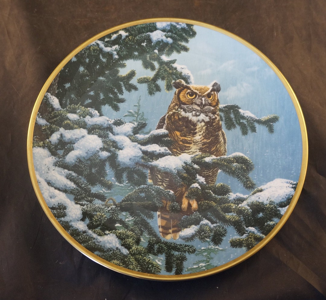 1986 Spode Hamilton Noble Owls of America Winter Vigil Seerey-lester ...