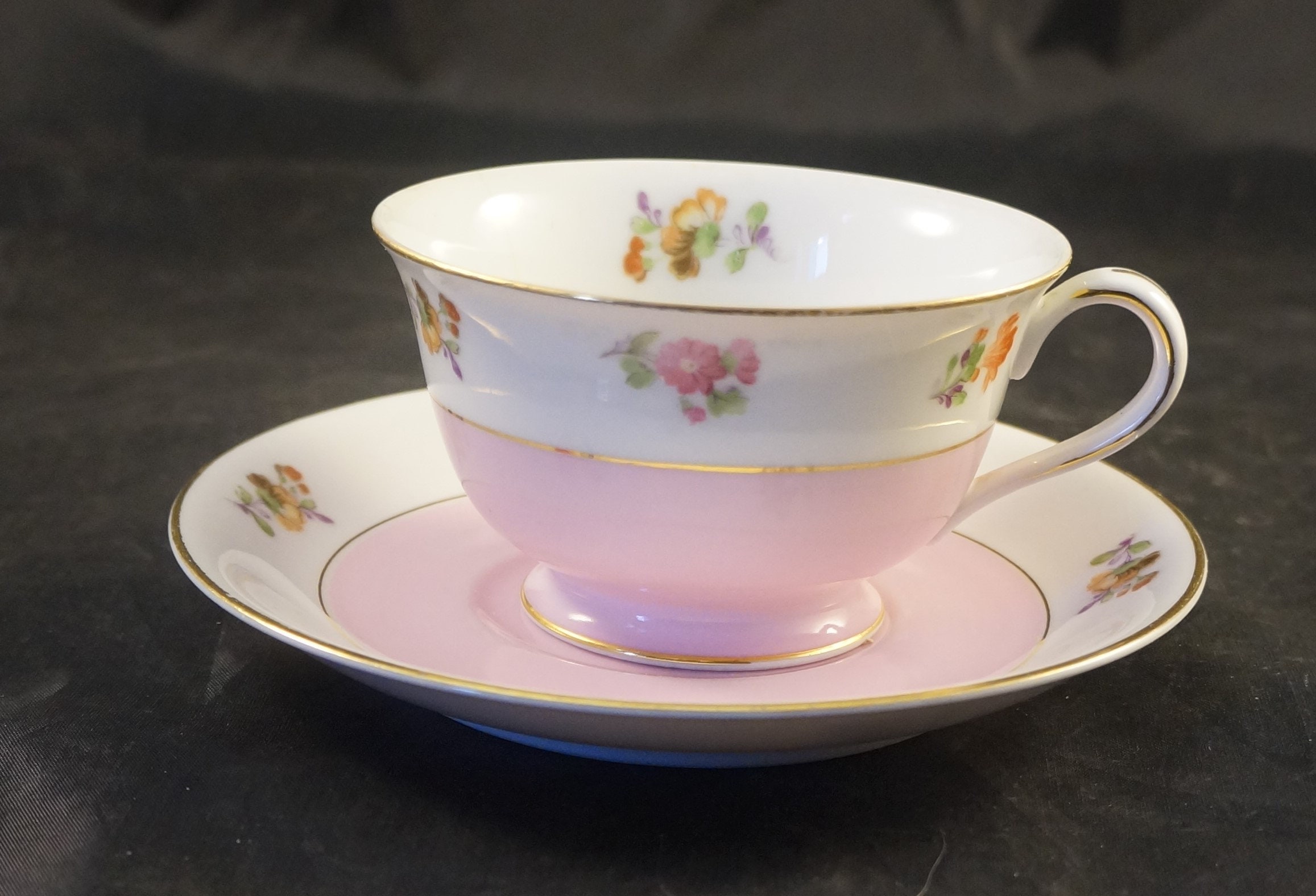 Noritake Made in Occupied Japan Pink with Flowers Cup and | Etsy