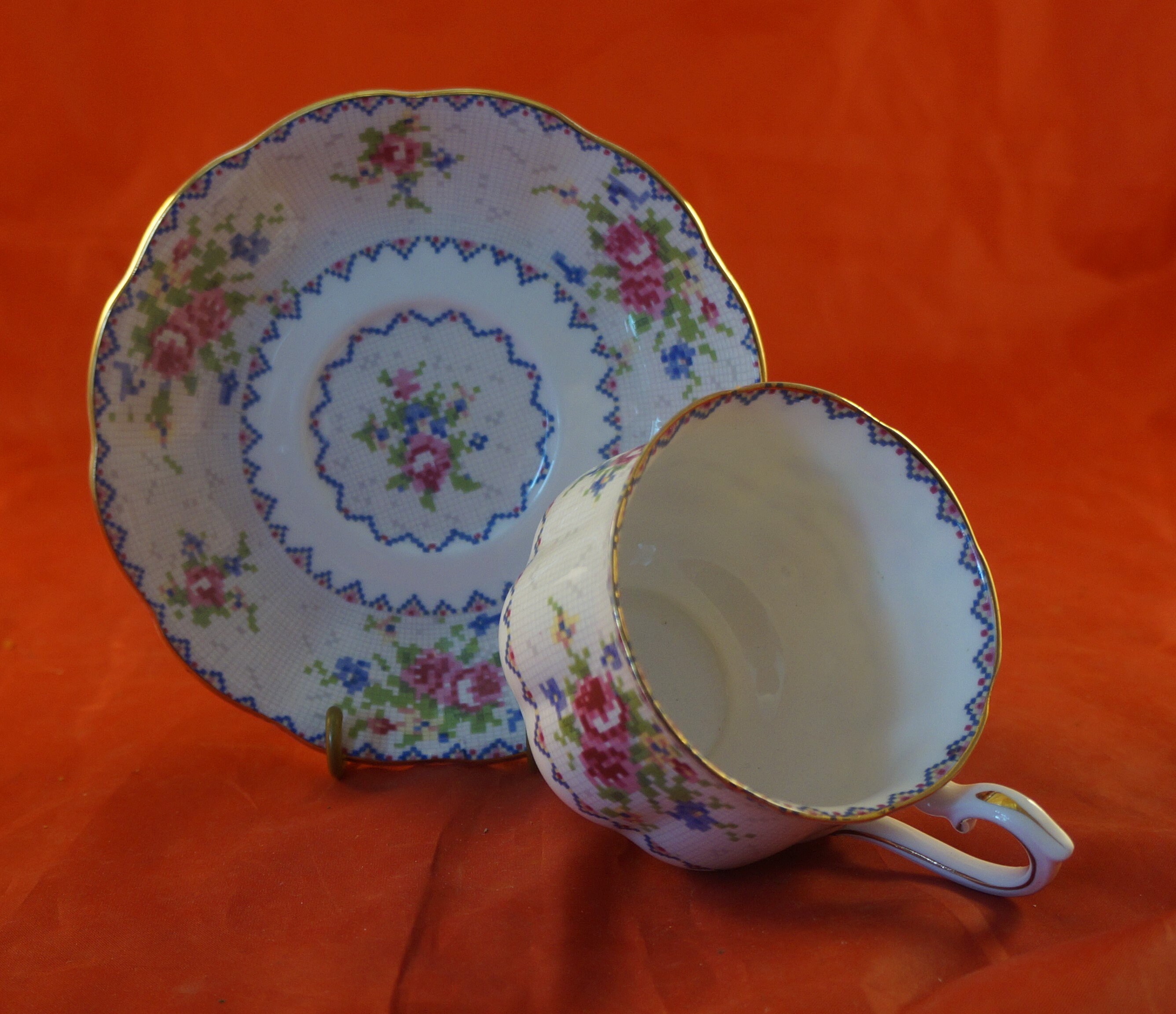 Royal Albert Fine Bone China Cup and Saucer Petit Point | Etsy