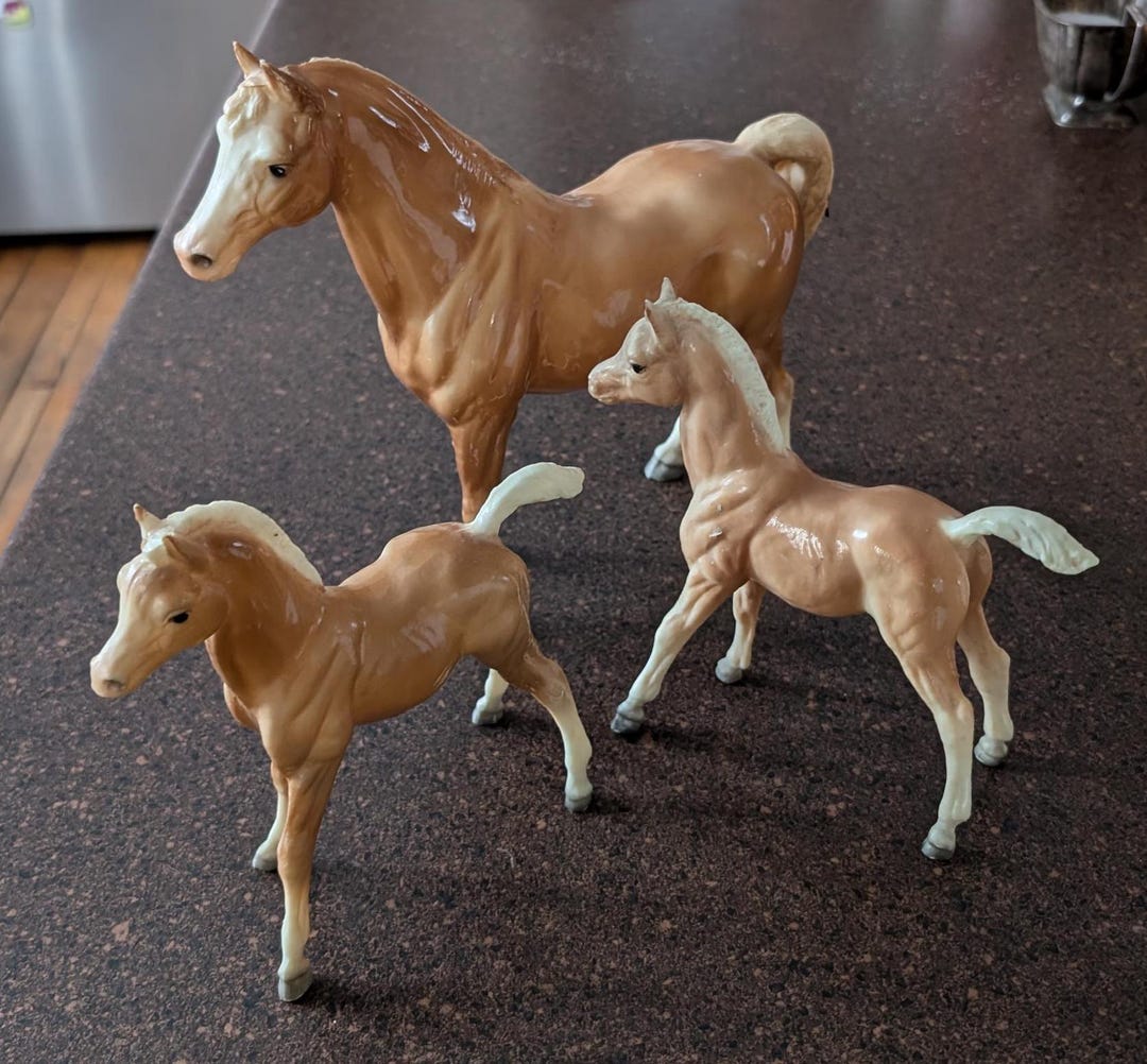 3 Breyer Glossy Palomino Horses Tan Brown With Cream Mane - Etsy