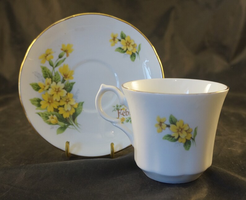 Springfield Fine Bone China Cup & Saucer Flower of the Month - Etsy