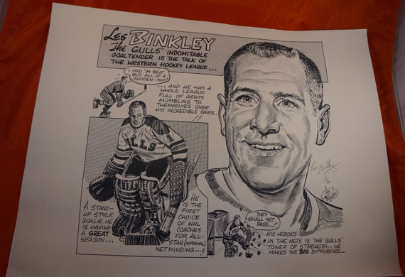 1966 Limited Edition Print Les Binkley 1st Goalie for | Etsy