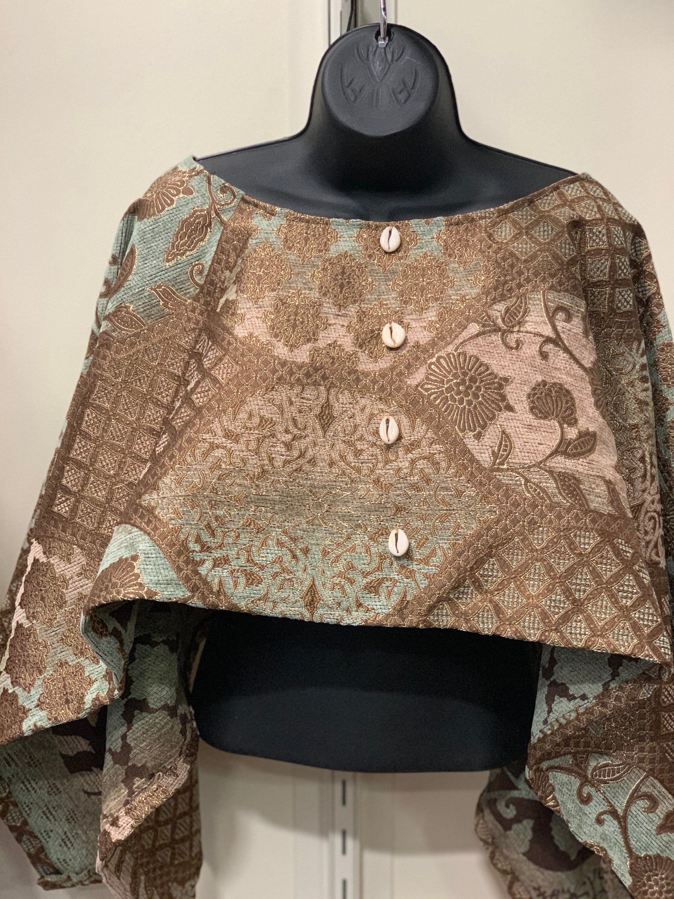 Sankofa Shrug, Bogolan Shrug , African Shrug , Ethnic Shrug , Blue and ...