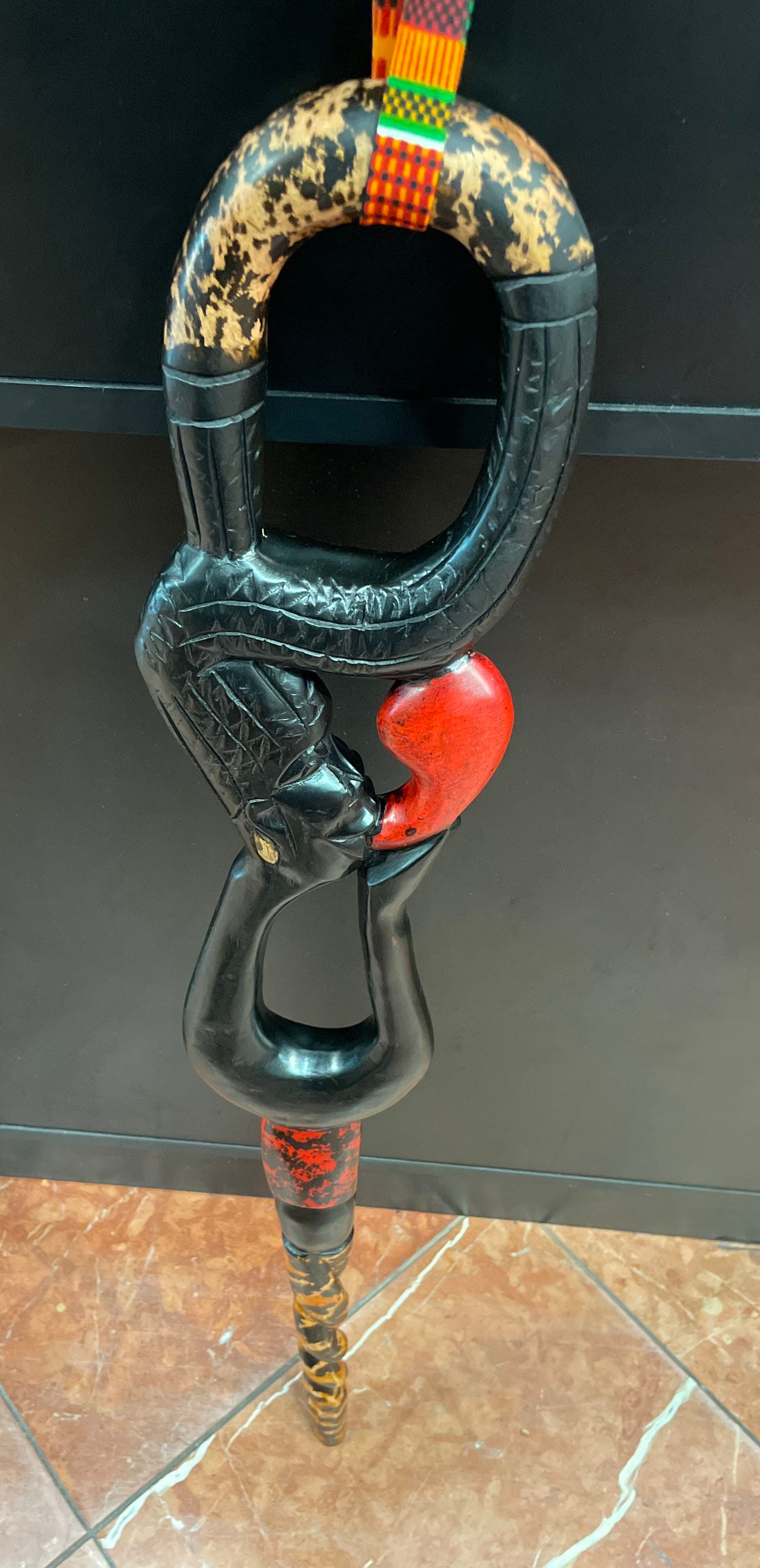 Rasta Cane Gyname Cane Wooden Cane Hand Crafted Cane - Etsy