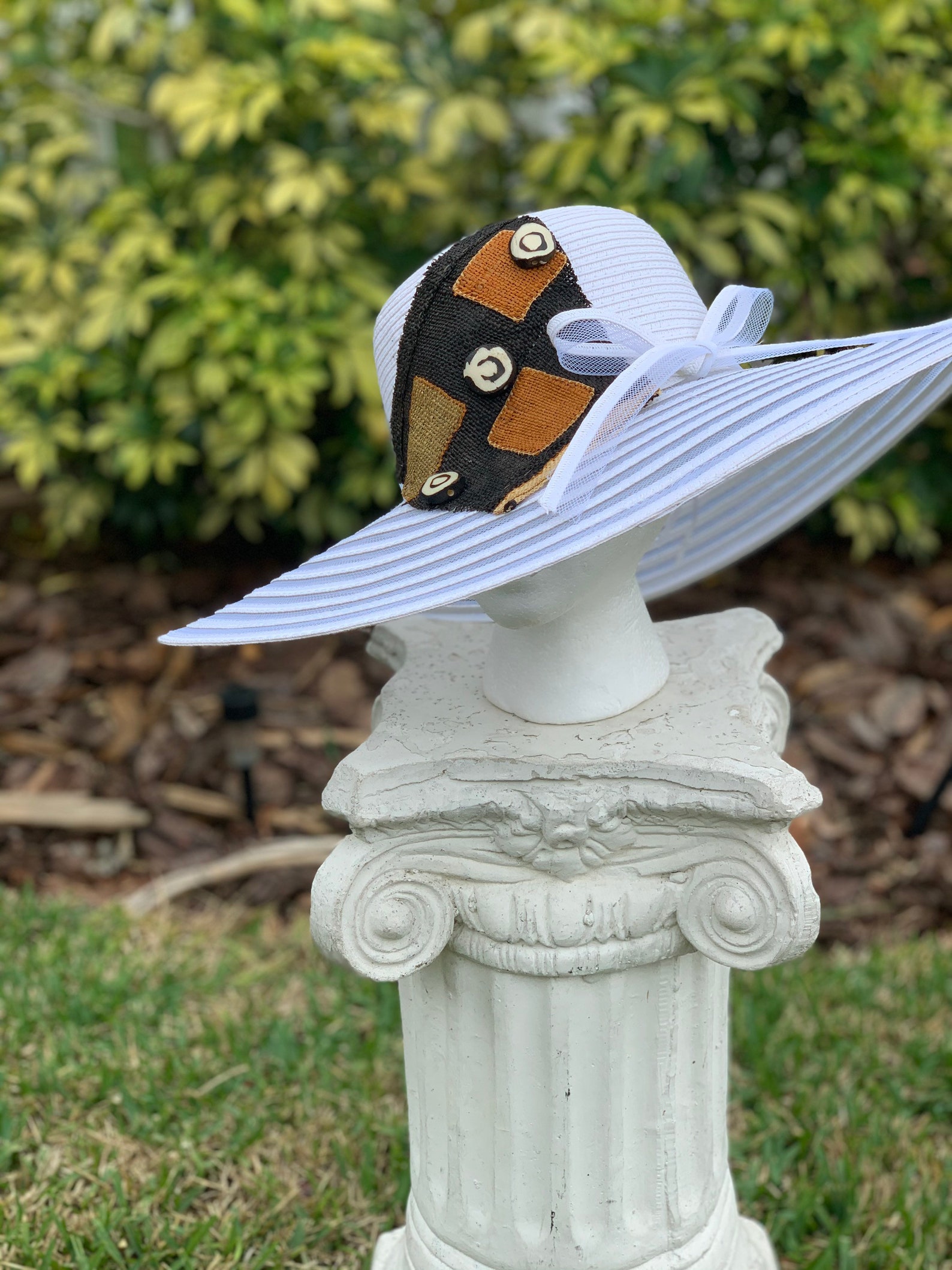 White Wide Brim Hat Women White Hat Kentucky Derby Hat Kuba - Etsy