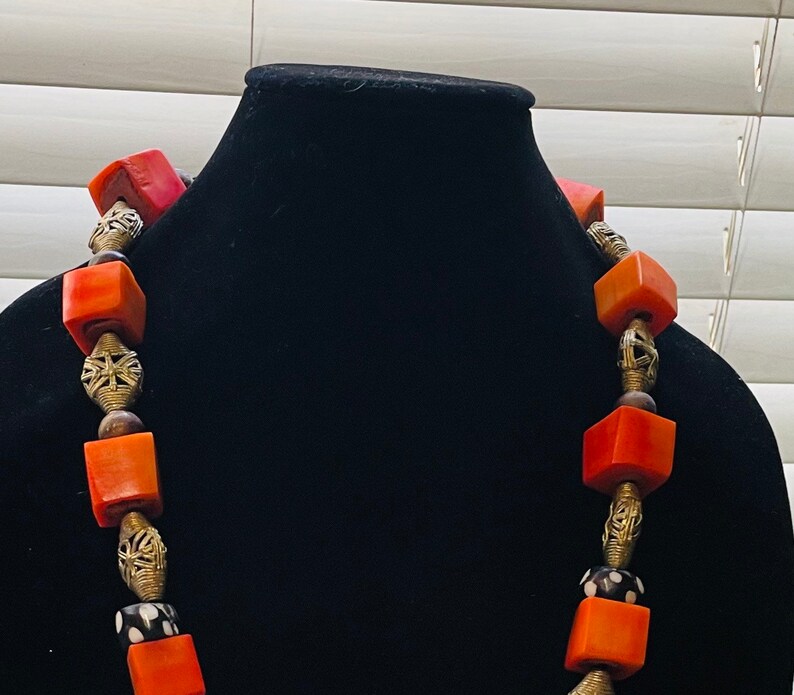 Bone Bead Necklace , Tribal Necklace, Tooth Jewerly, African Jewerly ...